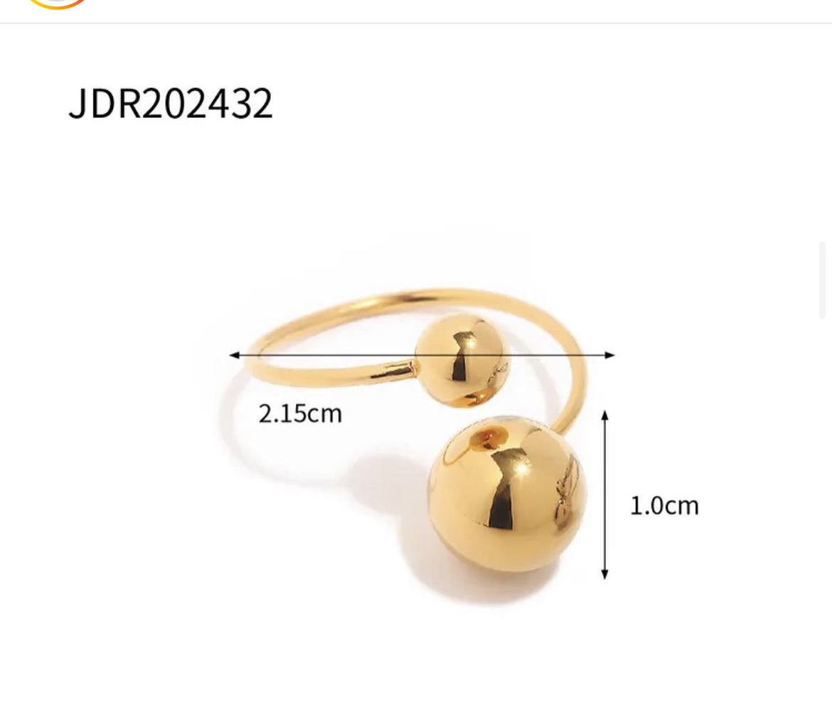 Anillo mini esfera dorado - Cleopatra